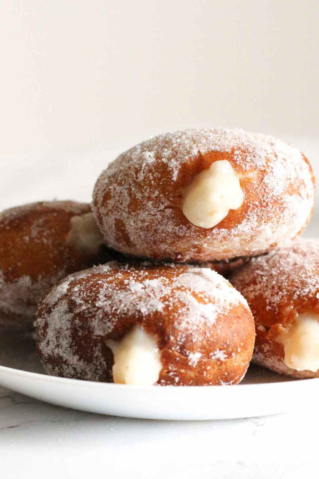 Easy Vegan Air Fryer Donuts With Creamy Custard Filling - BakedbyClo ...